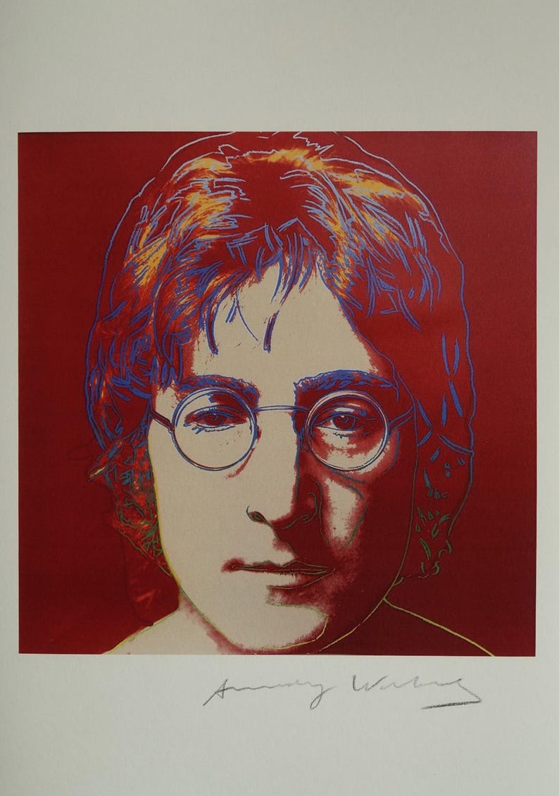 Fine Pop Art Andy Warhol Limited Edition Print – John Lennon, Signed ...