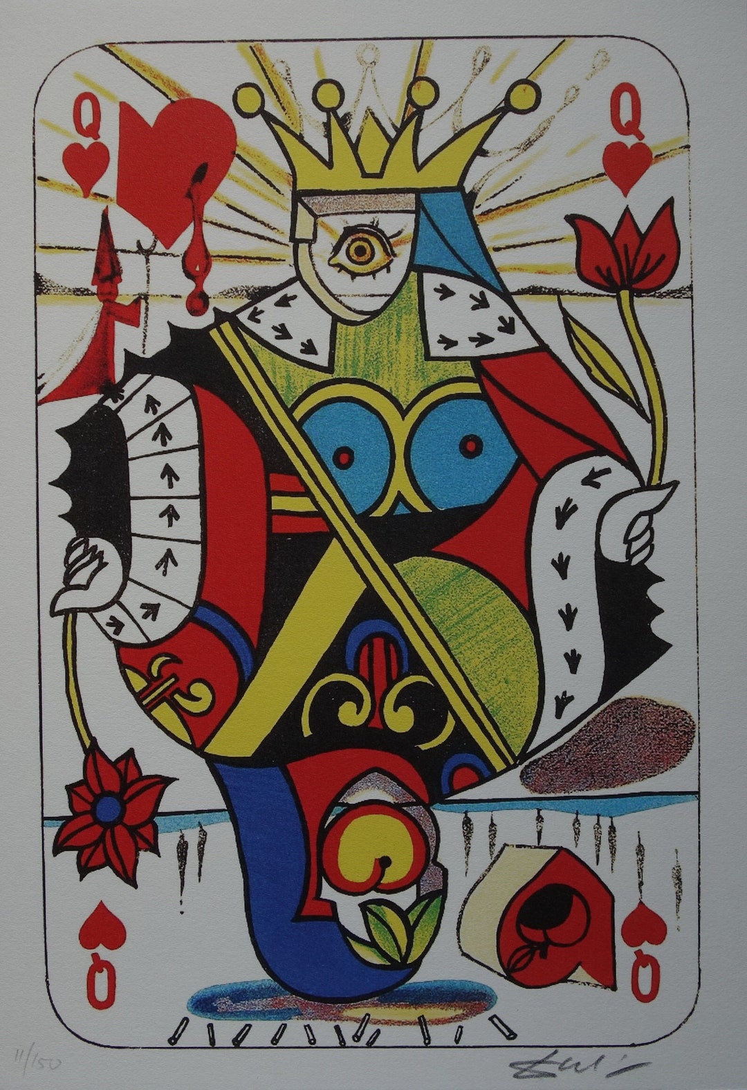 Fine Surrealist Limited Edition Print, Surreal Playing Cards Queen ...
