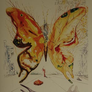 Fine Surrealist Limited Edition Print, Butterfly, Salvador Dali, Signed ...
