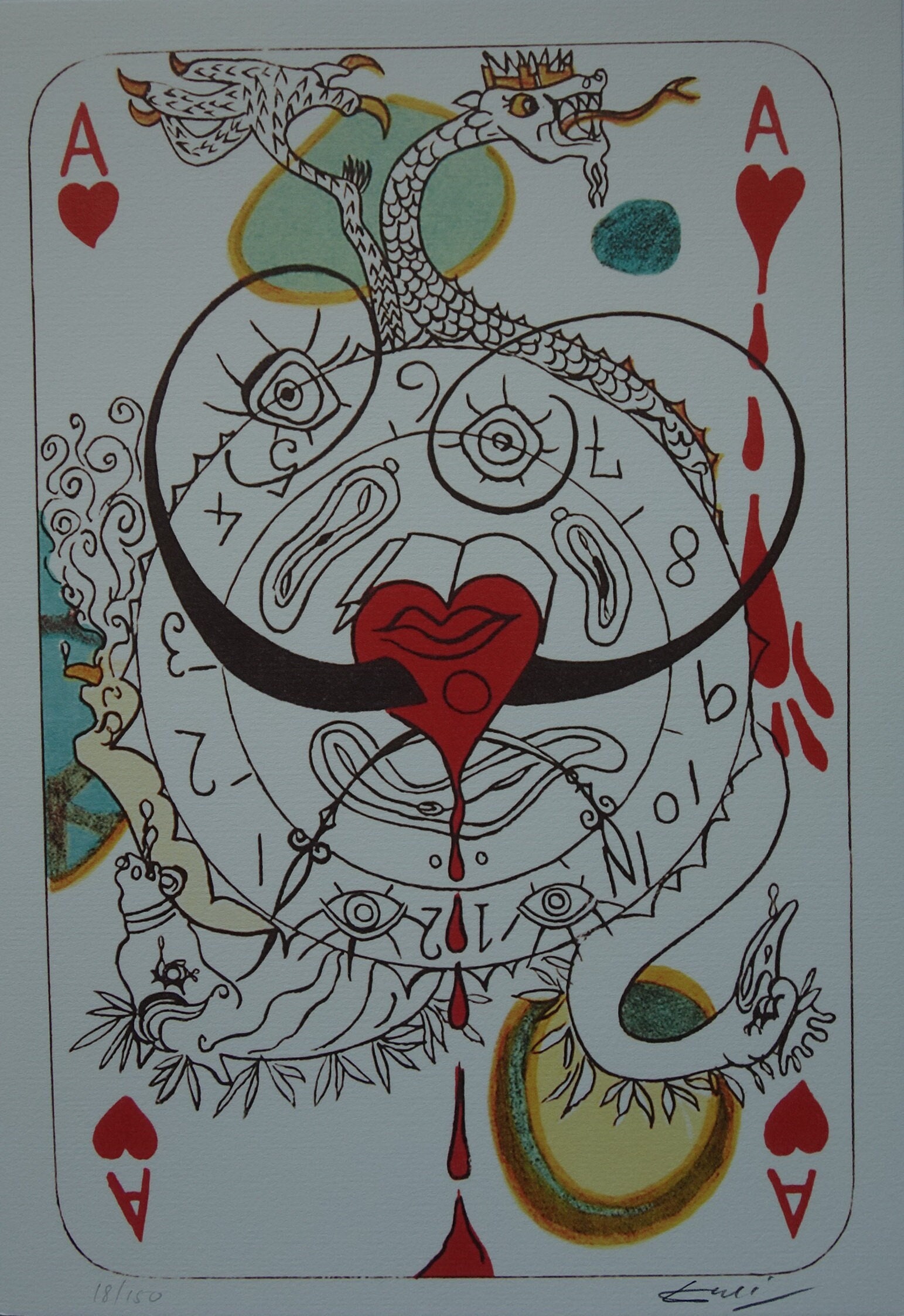 Fine Surrealist Limited Edition Print, Surreal Playing Cards Ace ...