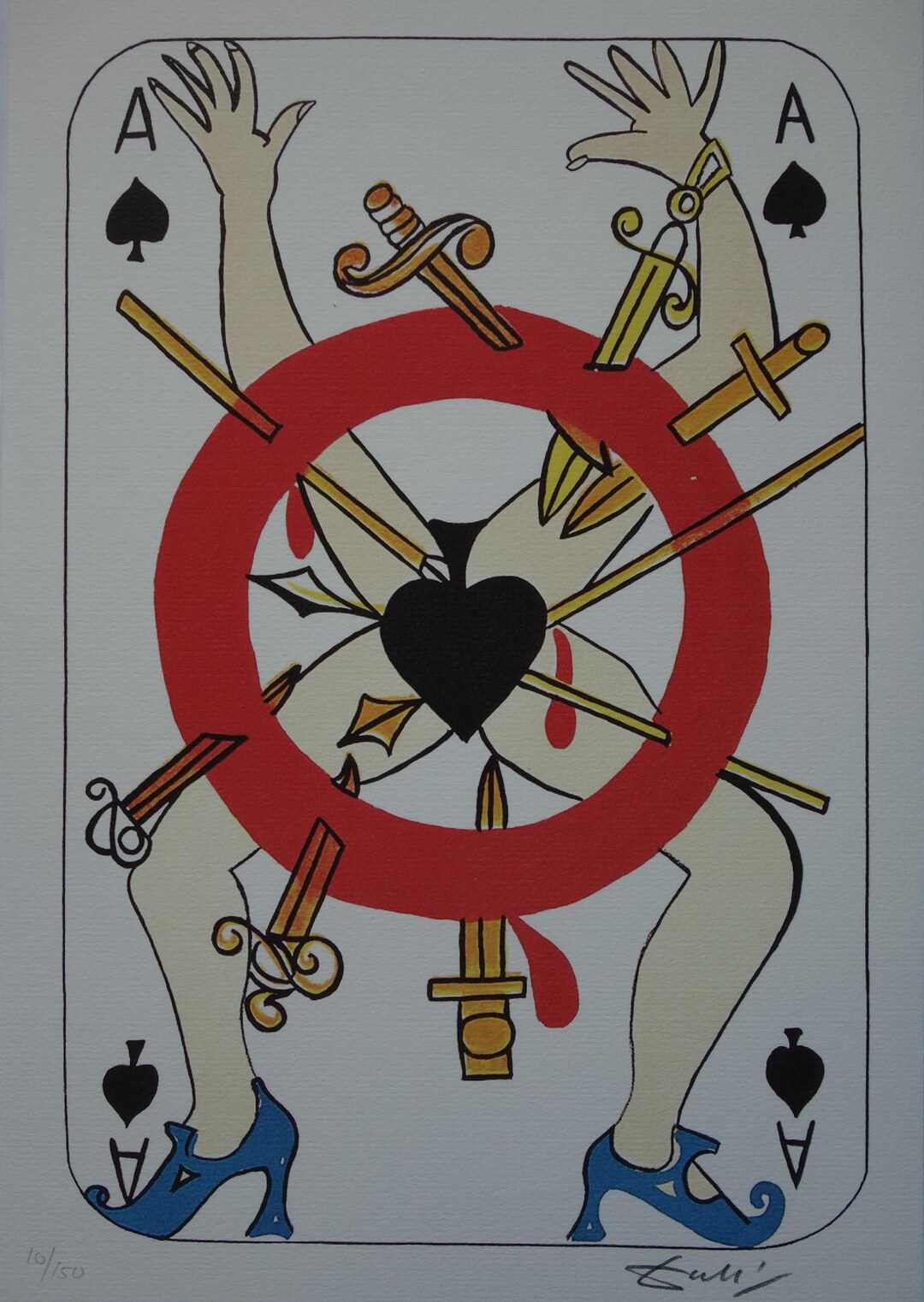 Fine Surrealist Limited Edition Print, Surreal Playing Cards - Ace ...