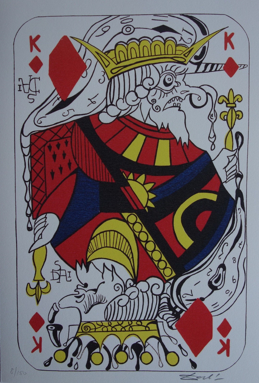 Fine Surrealist Limited Edition Print, Surreal Playing Cards King ...