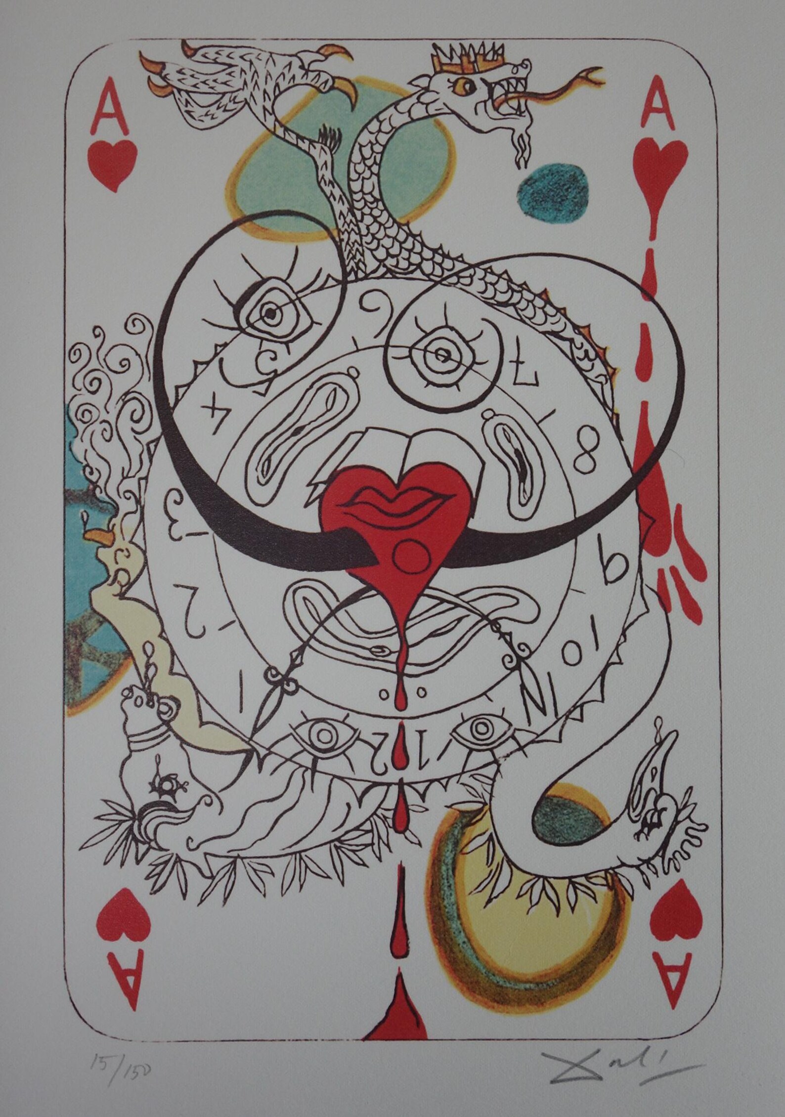Fine Surrealist Limited Edition Print, Surreal Playing Cards - Ace ...
