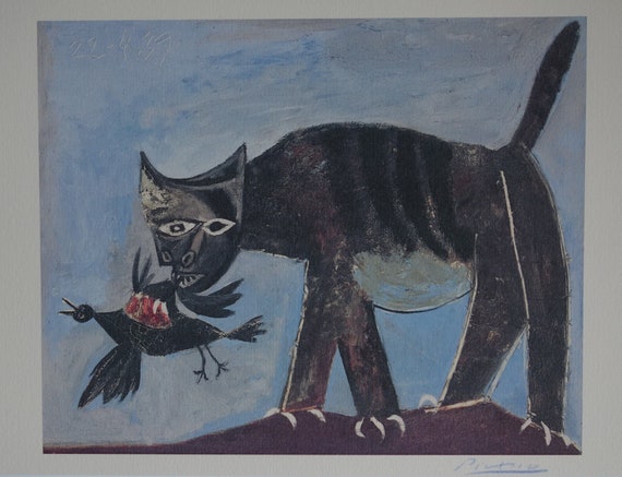 Pablo Picasso Cubismo Gato Pablo Picasso Mujer Con Gato (1900).