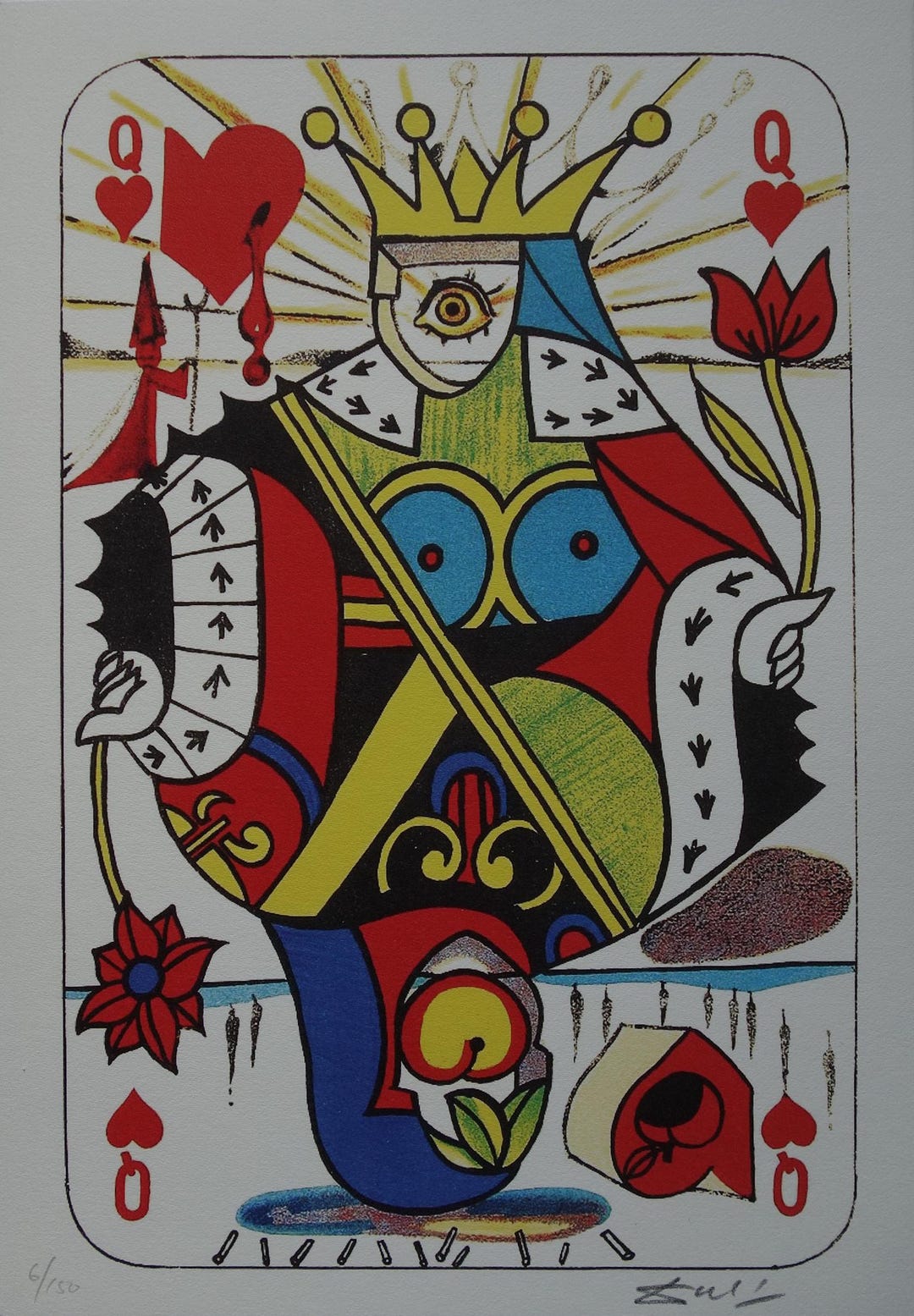 Fine Surrealist Limited Edition Print, Surreal Playing Cards - Queen ...