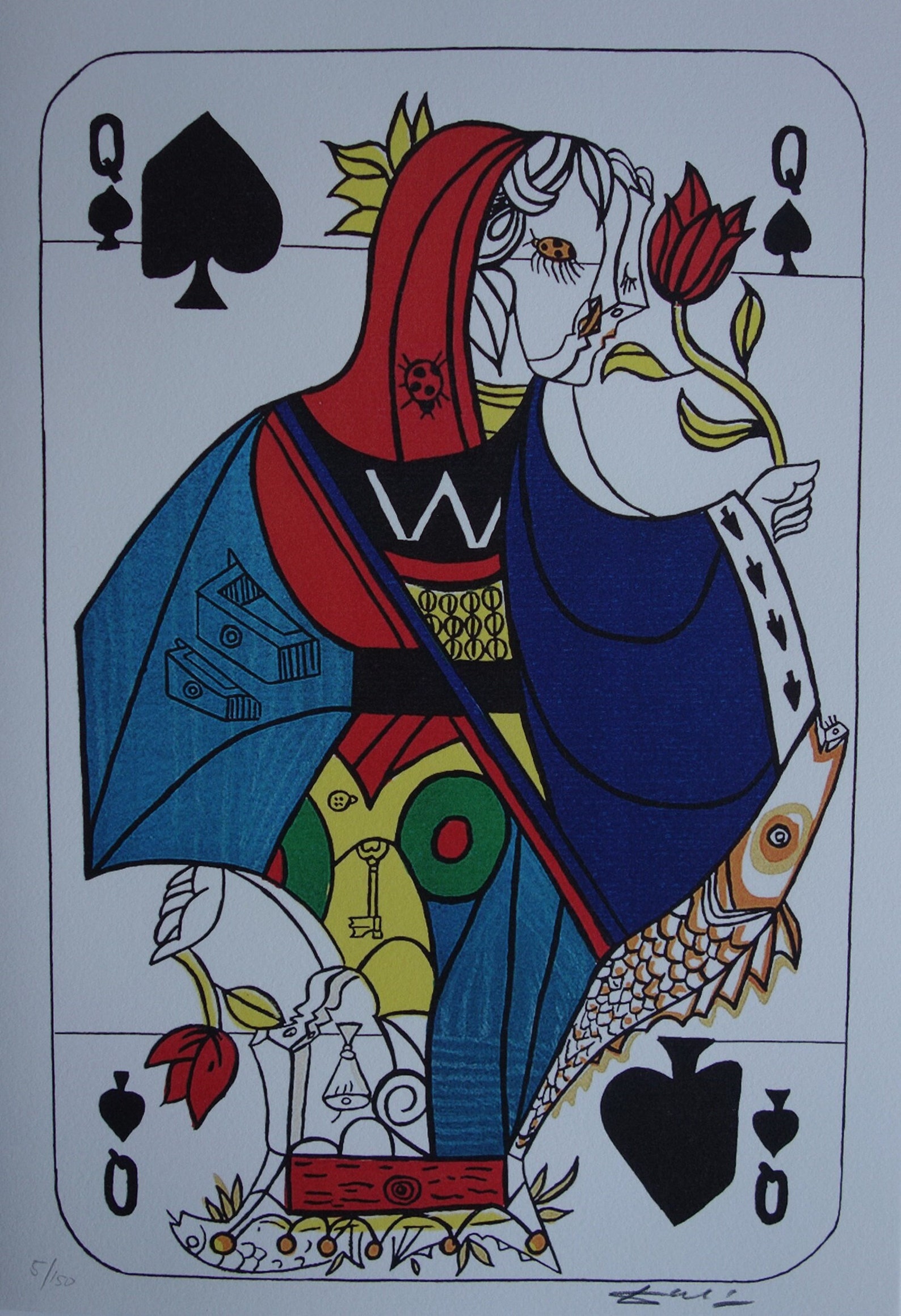 Fine Surrealist Limited Edition Print, Surreal Playing Cards Queen ...