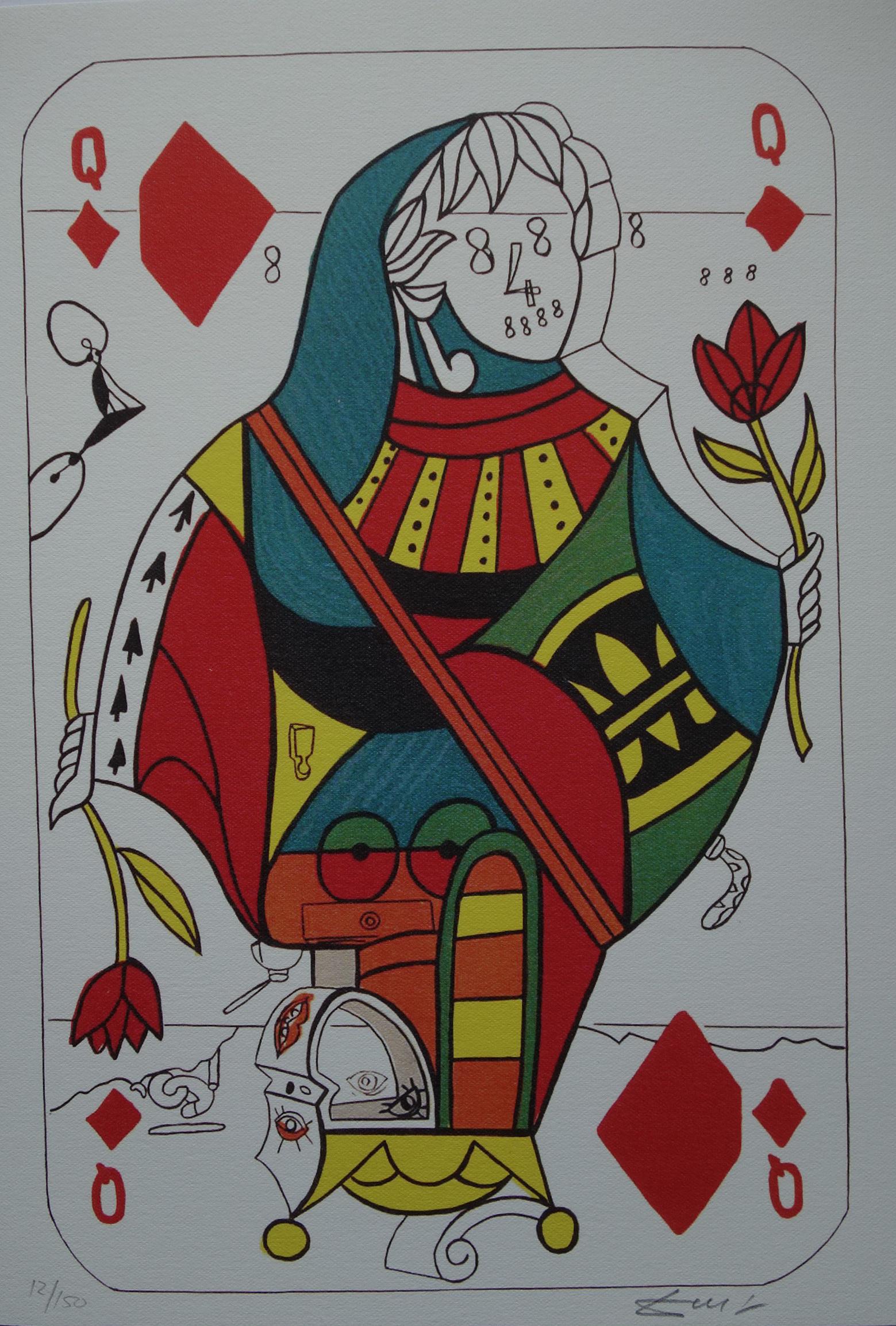 Fine Surrealist Limited Edition Print, Surreal Playing Cards - Queen ...