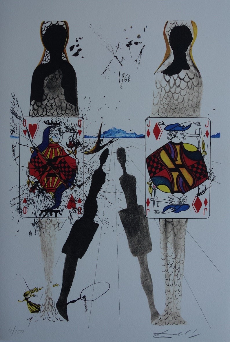 Fine Surrealist Limited Edition Print, Surreal Playing Cards - Queen ...