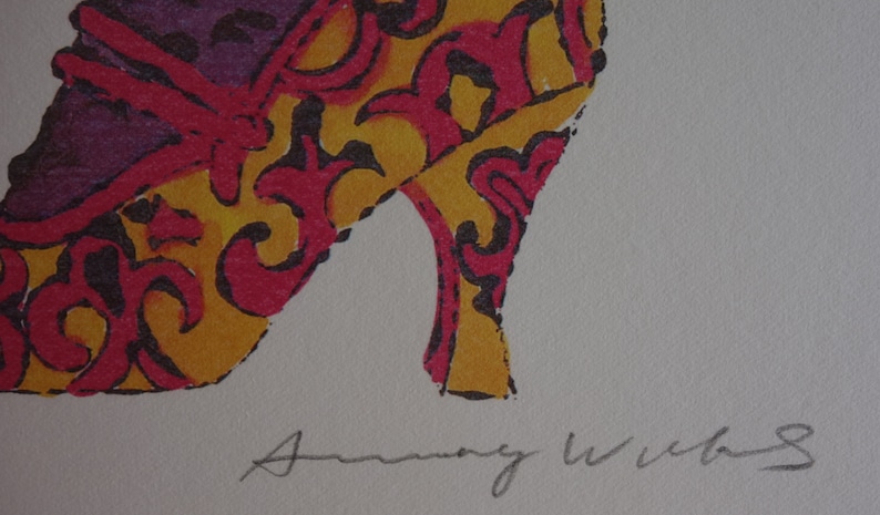 Fine Pop Art Limited Edition Illustration Print Shoe, Andy Warhol ...