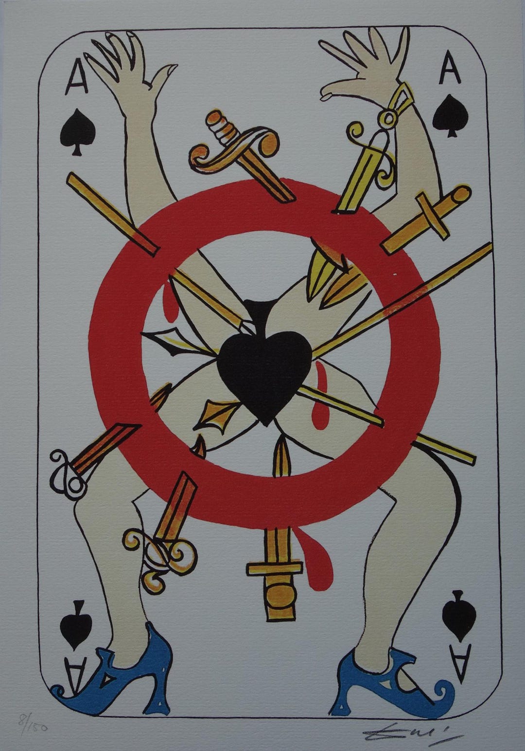 Fine Surrealist Limited Edition Print, Surreal Playing Cards - Ace ...