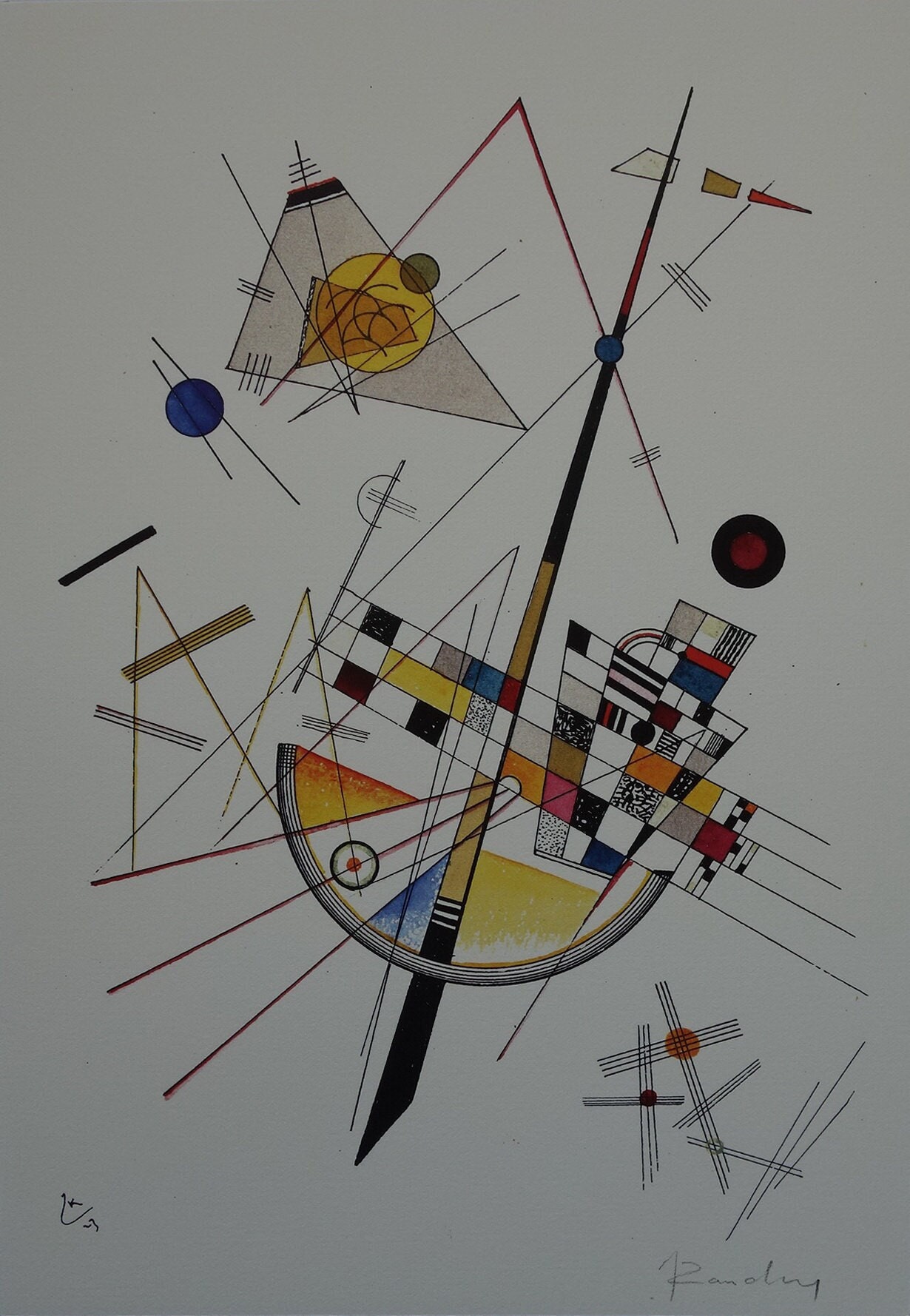 Fine Rare Edition Print Abstract Composition, Wassily Kandinsky, Signed ...