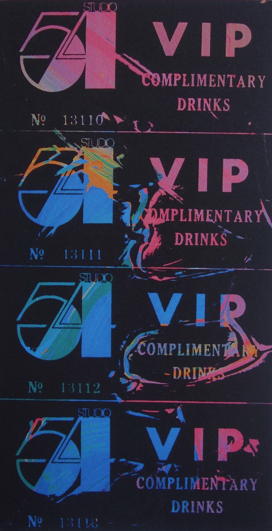 Fine Pop Art Limited Edition Print Studio 54 VIP Tickets - Etsy