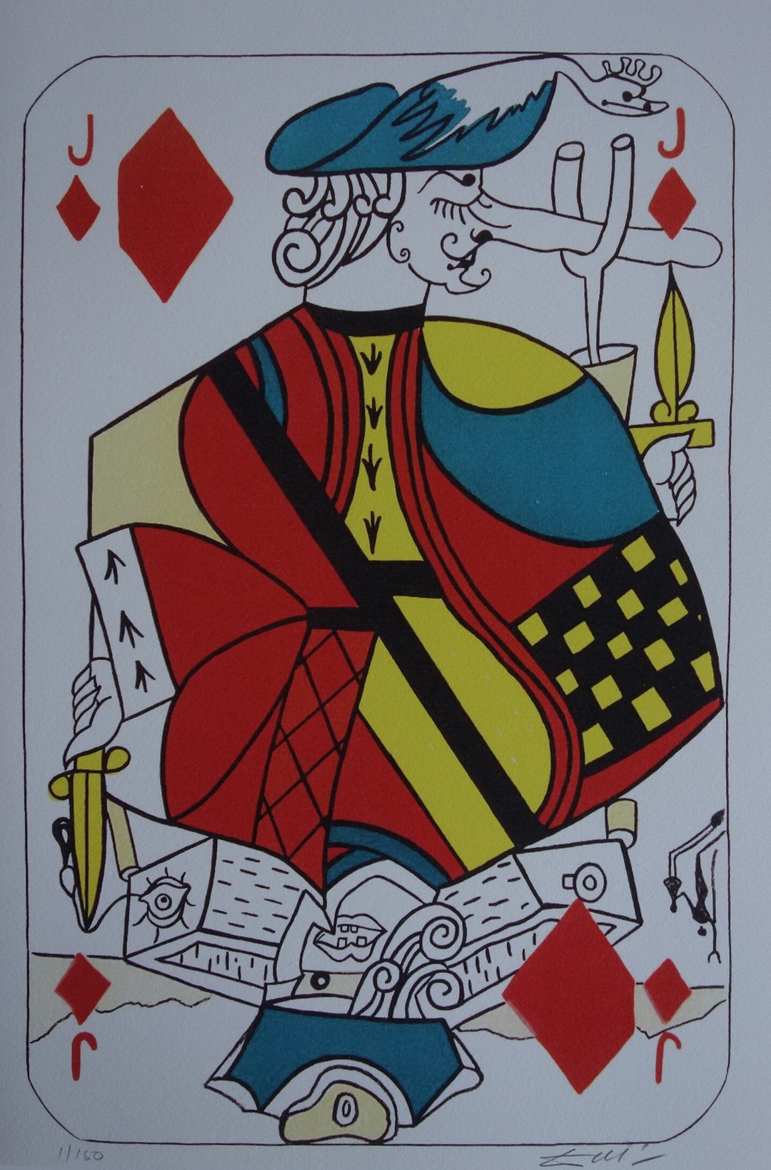 Fine Surrealist Limited Edition Print, Surreal Playing Cards Jack ...