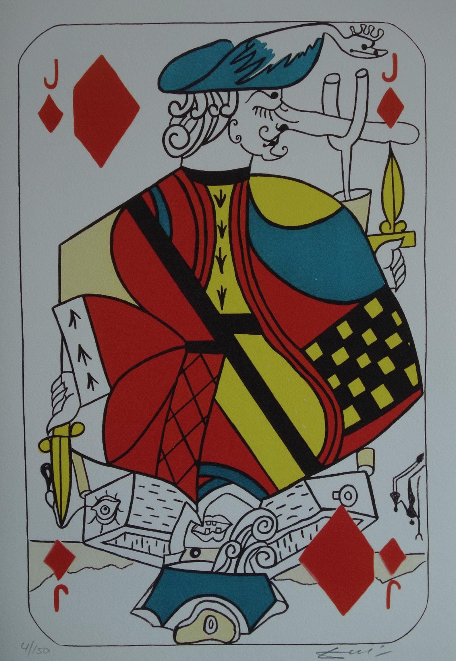 Fine Surrealist Limited Edition Print, Surreal Playing Cards - Jack ...