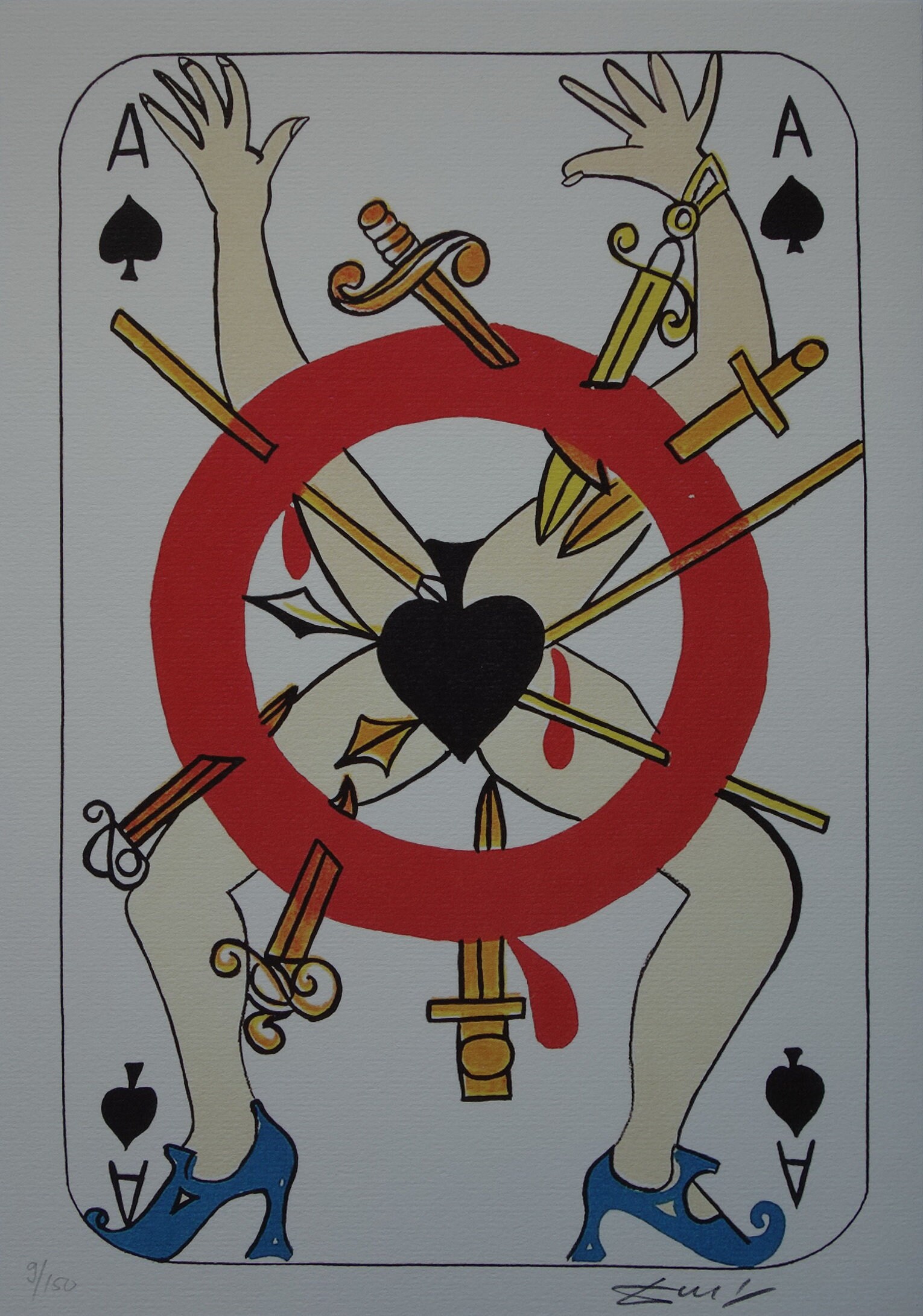 Fine Surrealist Limited Edition Print, Surreal Playing Cards Ace ...