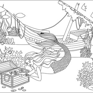 Barbie in Mermaid Tale Coloring Pages- Digital, Printable, PDF, Barbie ...