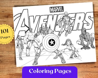 Baby Avengers Coloring Pages - Etsy