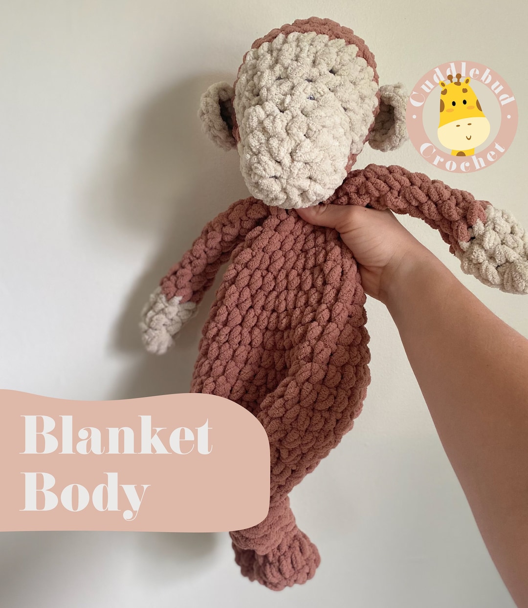 Monkey Snuggler | Monkey Blanket | Crochet Monkey | Monkey Gift | Baby ...