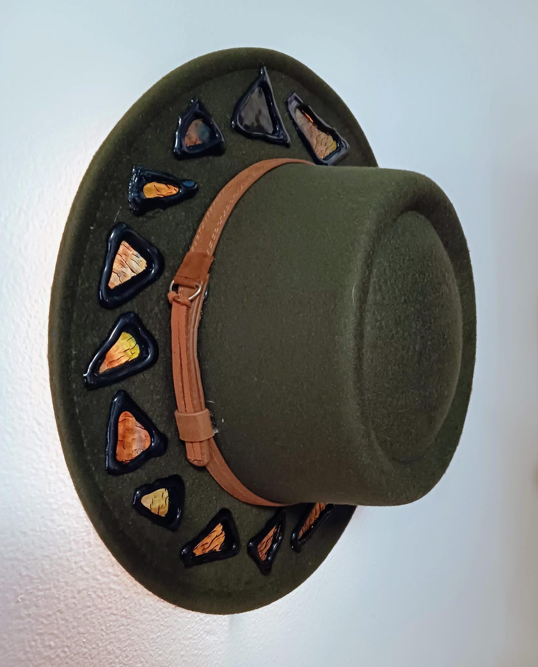 Stained Glass Hat One of a Kind Handmade Boho Festival Hat Cowgirl ...