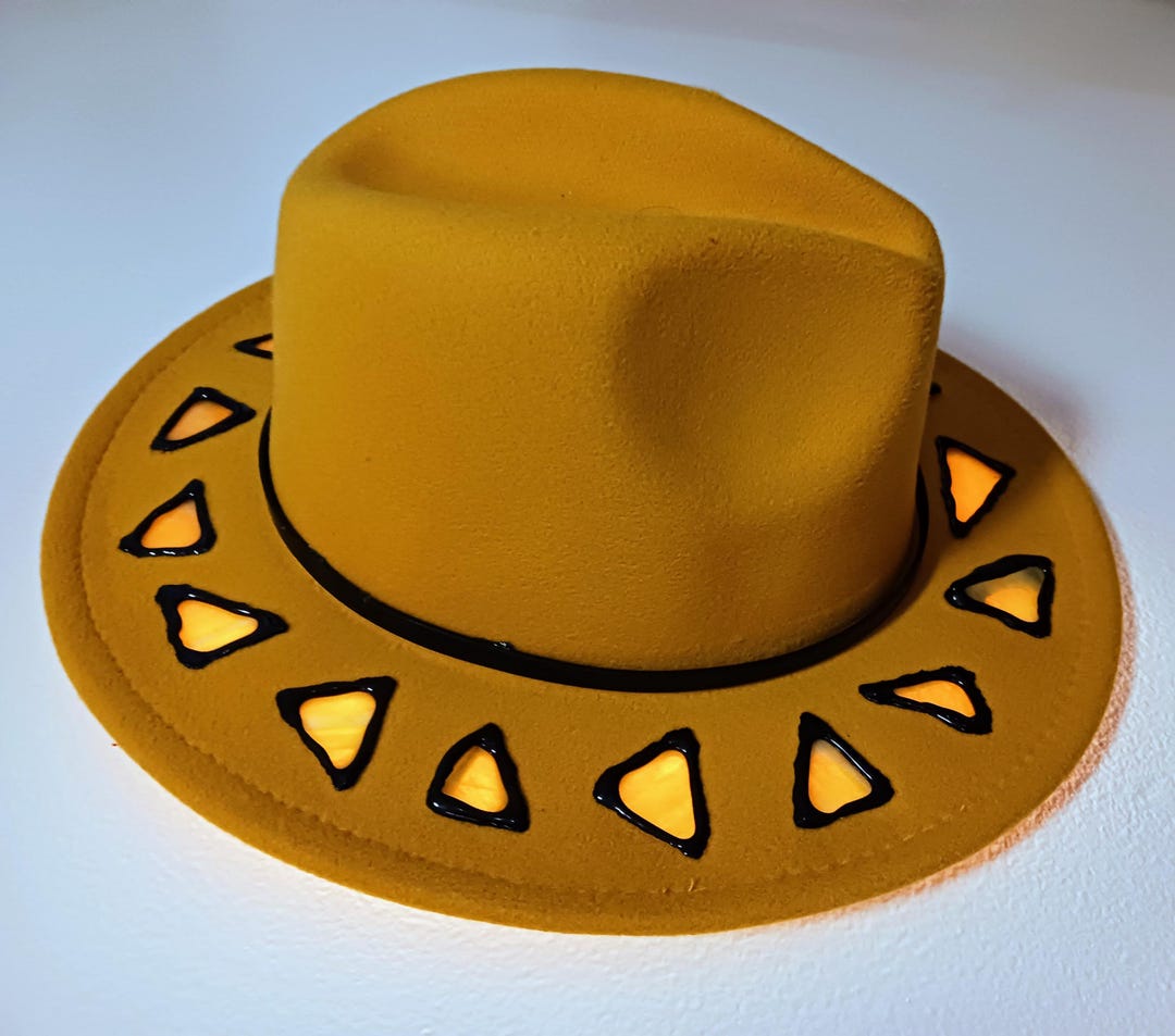 Stained Glass Hat One of a Kind Handmade Festival Hat Cowgirl Cowboy ...