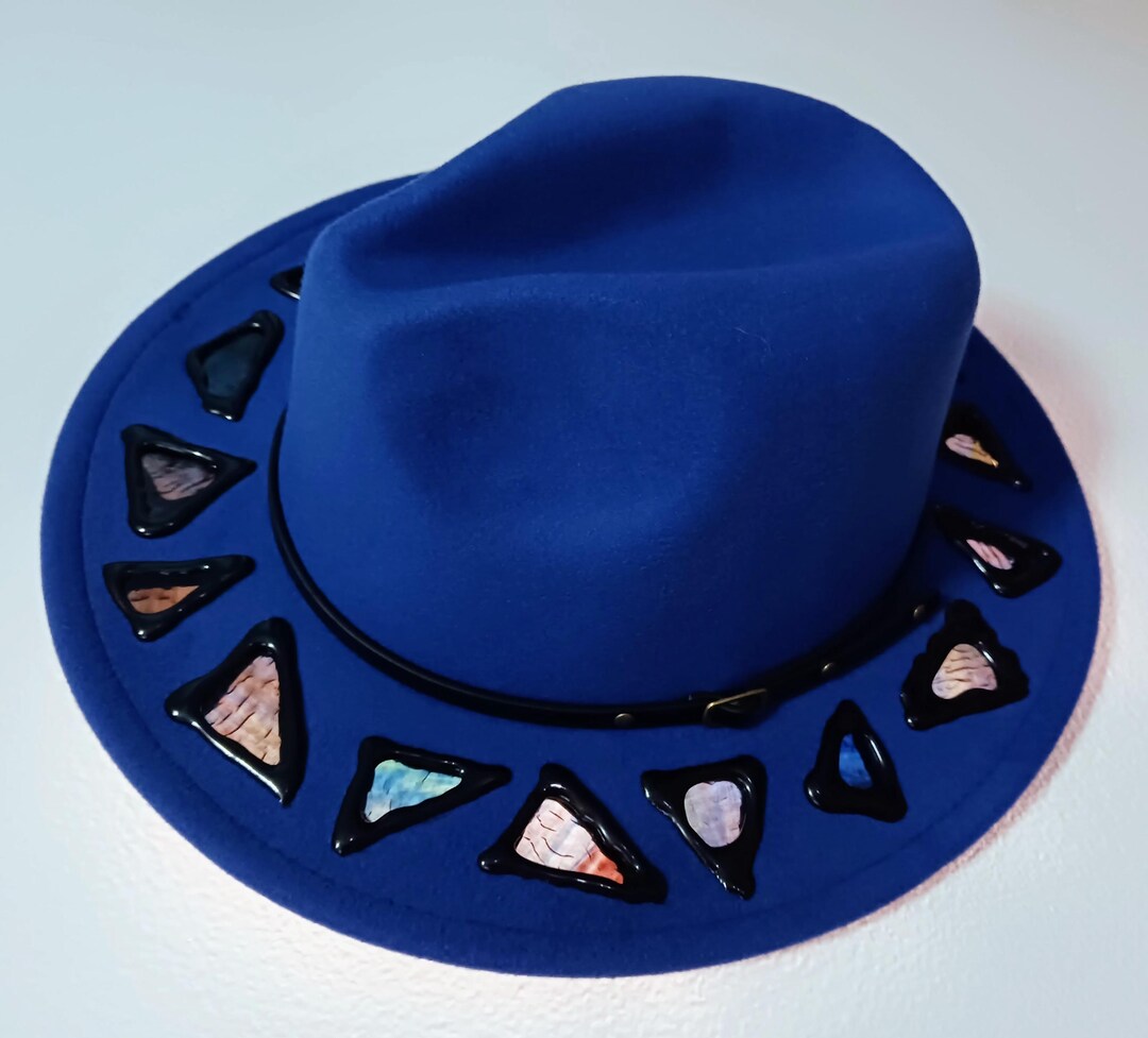 Stained Glass Hat One of a Kind Handmade Cowboy Cowgirl Festival Hat ...