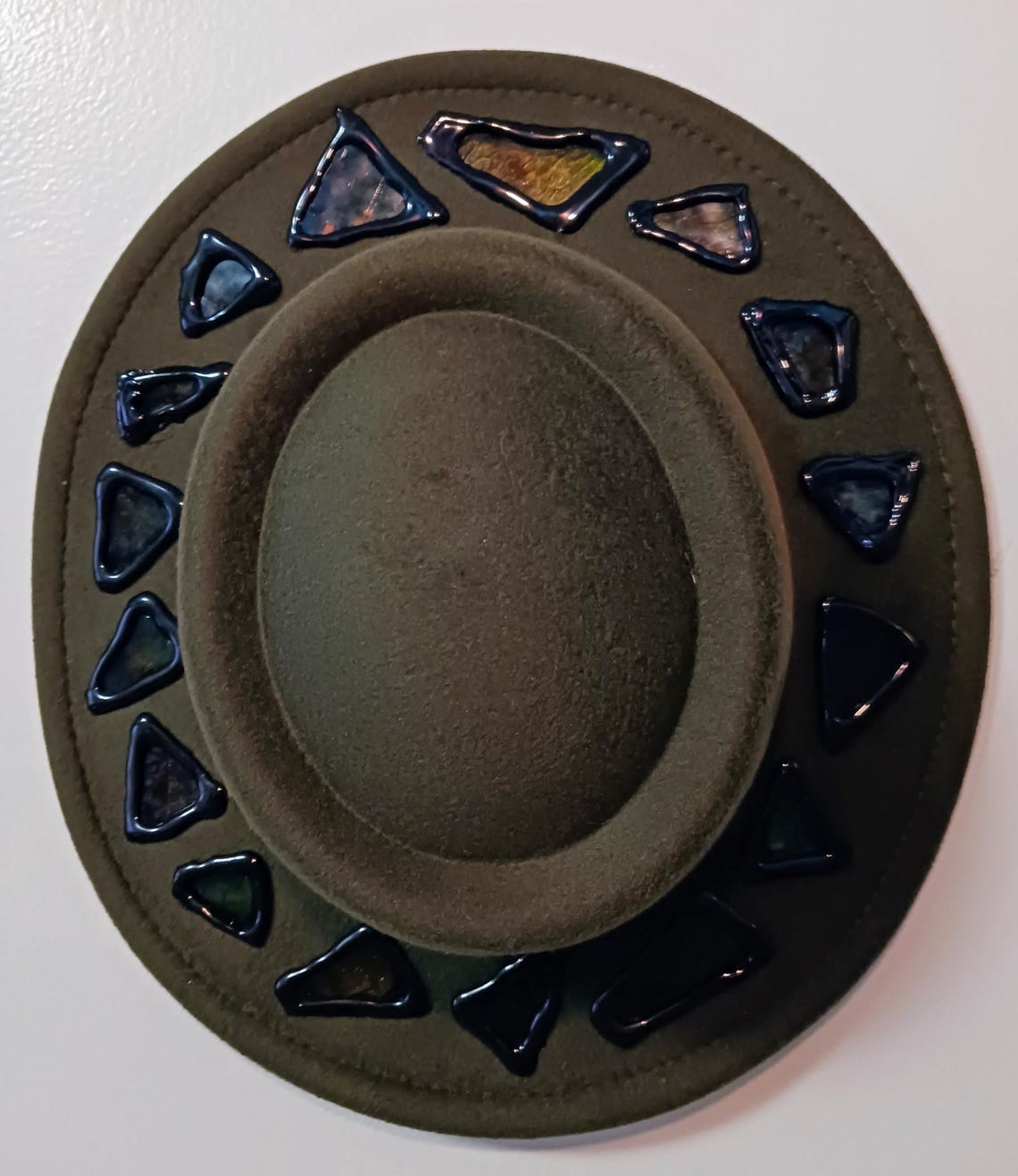 Stained Glass Hat One of a Kind Handmade Boho Festival Hat Cowgirl ...