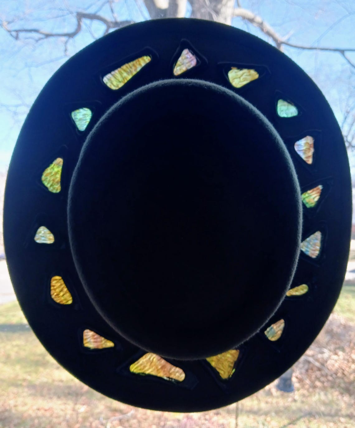 Stained Glass Hat One of a Kind Handmade Boho Festival Hat Cowgirl ...