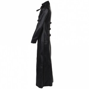 Womens Black Leather Steampunk Gothic Long Duster Coat Warm Winter ...