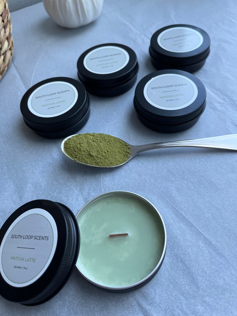 Matcha Latte Candle 1.75 Oz Sample Tin - Etsy
