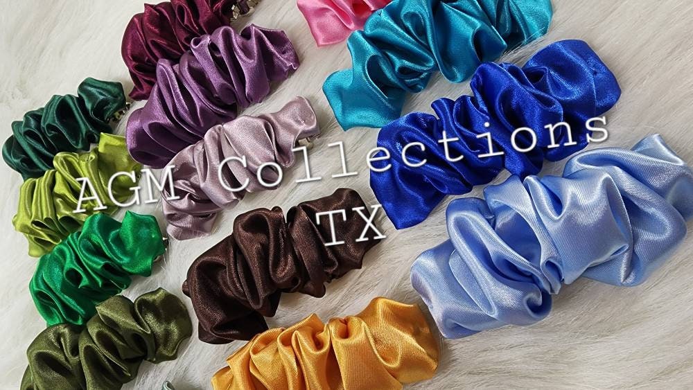 Large Scrunchie French Barrette | Hair Accessory | Satin Scrunchie ...