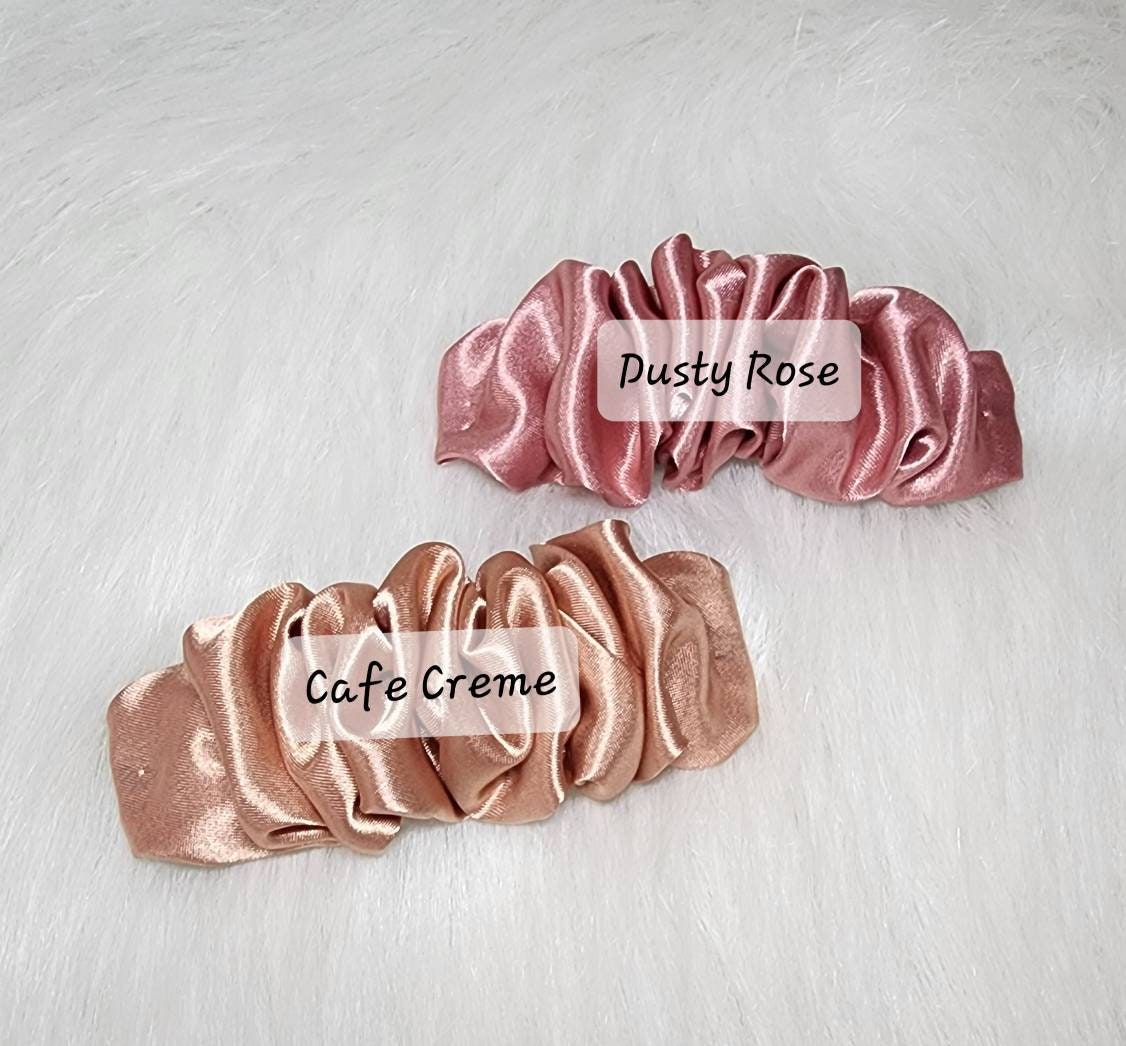 Large Scrunchie French Barrette | Hair Accessory | Satin Scrunchie ...