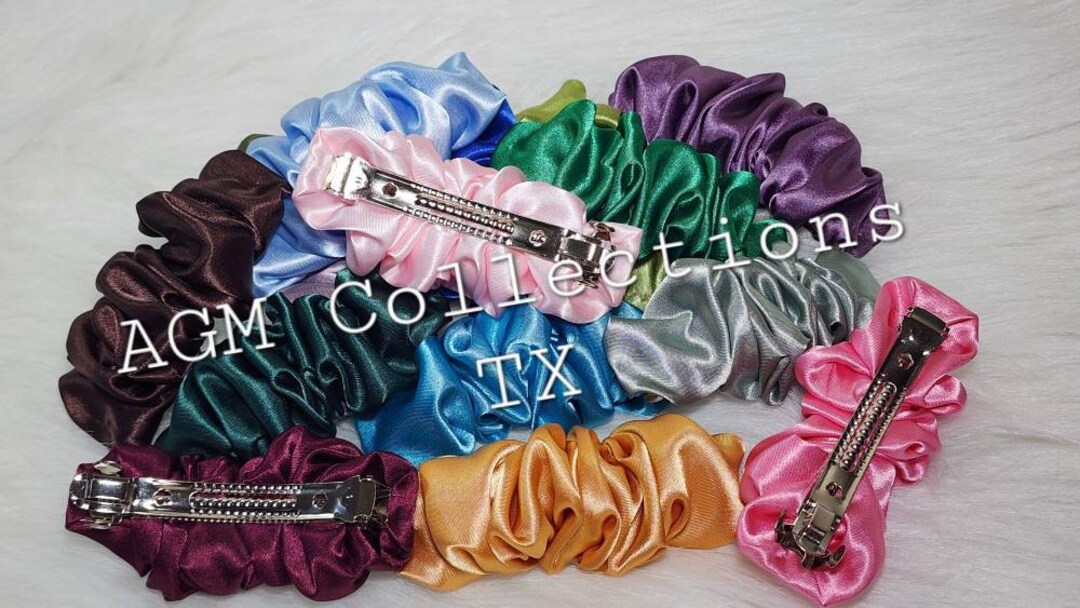 Large Scrunchie French Barrette | Hair Accessory | Satin Scrunchie ...