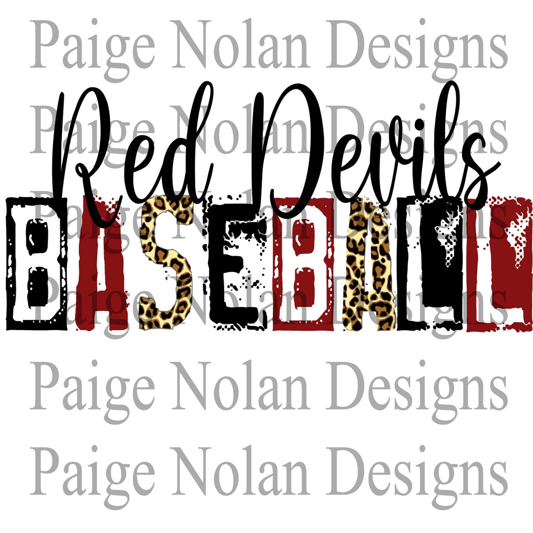Stringer Red Devils Baseball Sublimation Transfer PNG Jasper County - Etsy