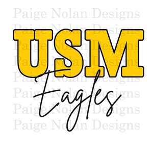 University of Southern Mississippi, Golden Eagles, Smttt, Sublimation Transfer - Etsy