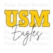 University of Southern Mississippi, Golden Eagles, Smttt, Sublimation Transfer - Etsy