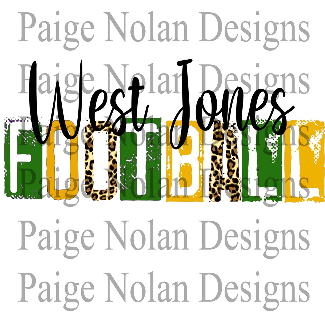 West Jones Mustangs Football Sublimation Transfer PNG Jones County - Etsy