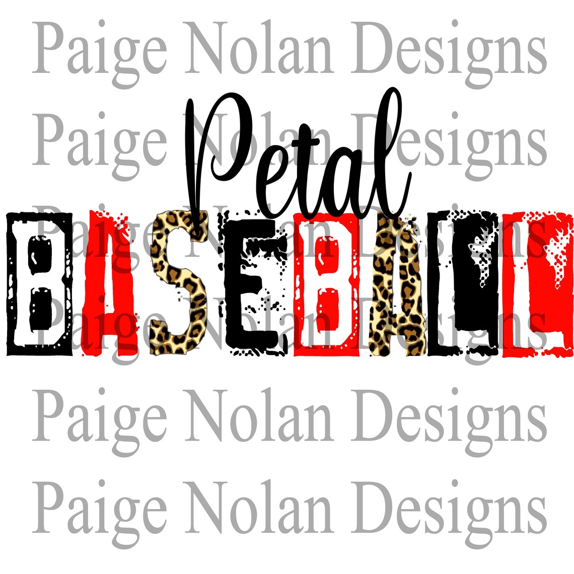 Petal Panther Baseball Sublimation Transfer PNG Forrest County - Etsy