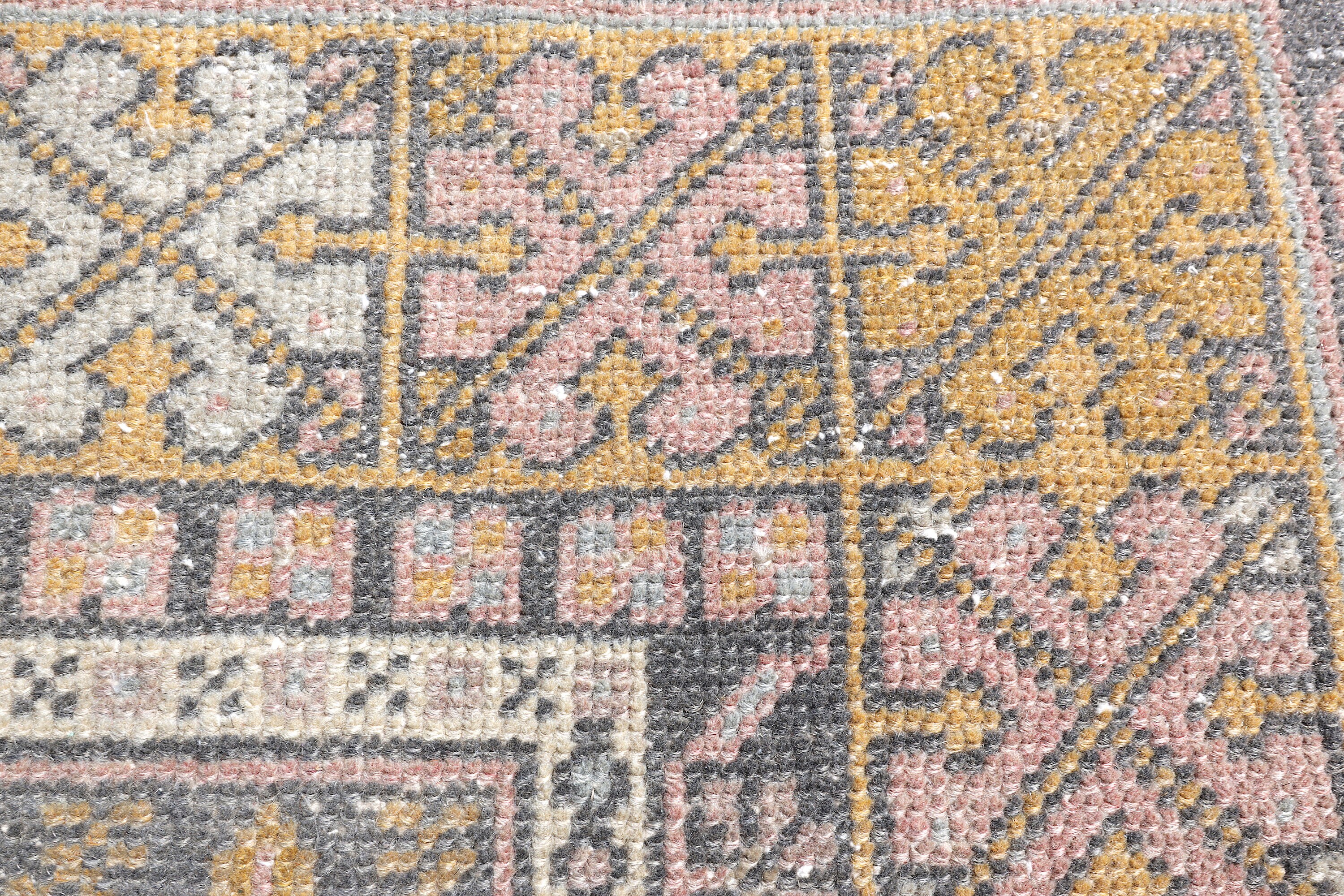 4x6 Pink&dark Blue Antique Oriental Rug ,vintage Turkish Entryway Rug ...