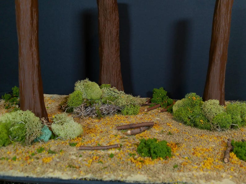 Custom 1:12 Dark Brown Forest Tree Trunks Terrain Diorama Prop for 6 ...