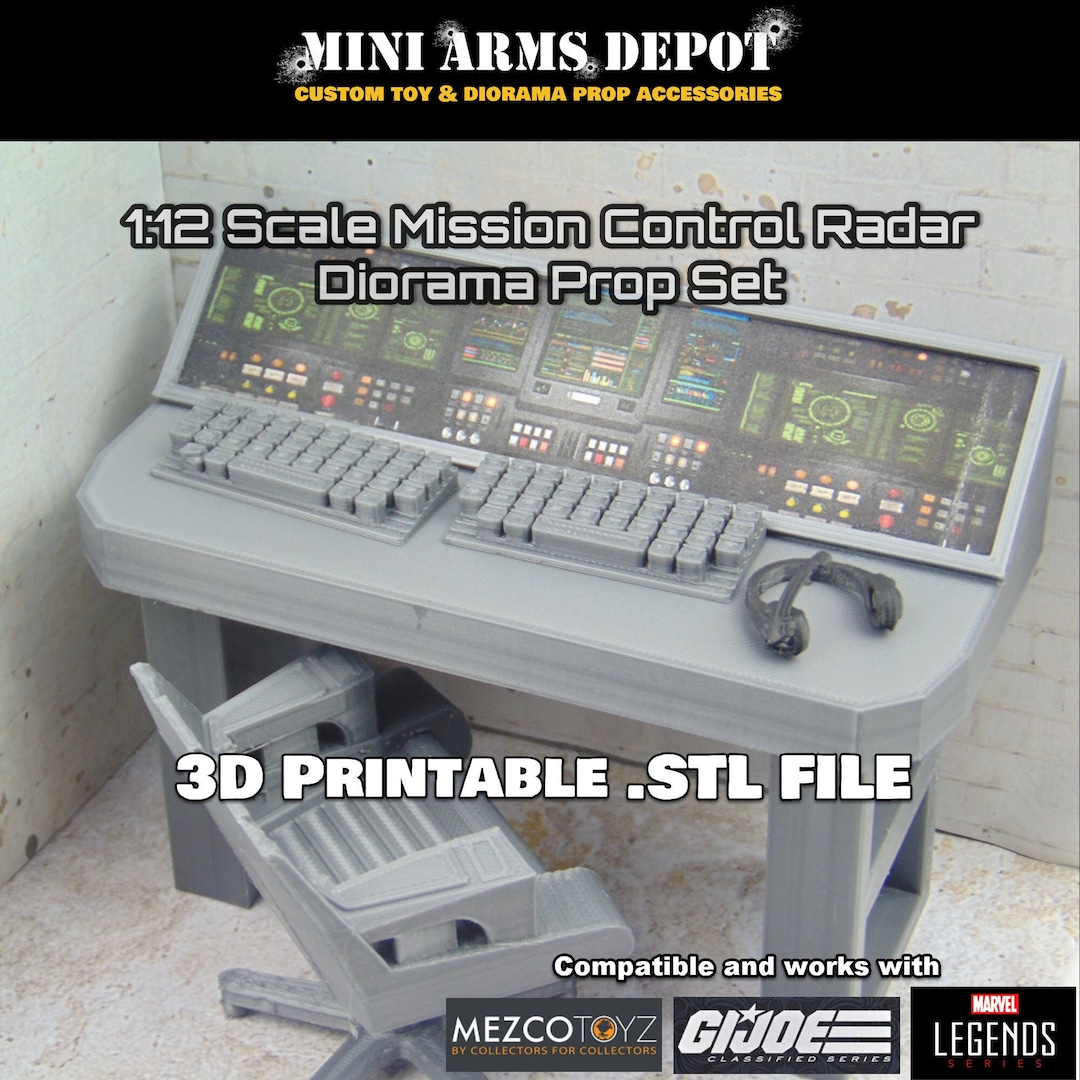 Custom 1:12 Mission Control Radar Panel Diorama Prop Accessory 3D Print ...