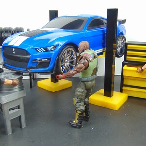 Custom Accessory 1:12 Scale for 6 Inch Figures Garage Auto Shop Car ...