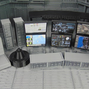 Custom 1/12 Scale Command Center Computer Station Diorama Set for 6" GI ...