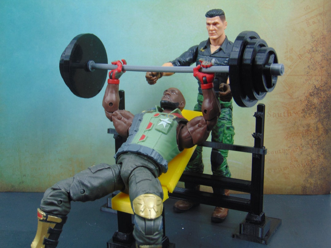 Custom Accessory 1:12 Scale for 6 Inch Figures Weight Bench Rack ...