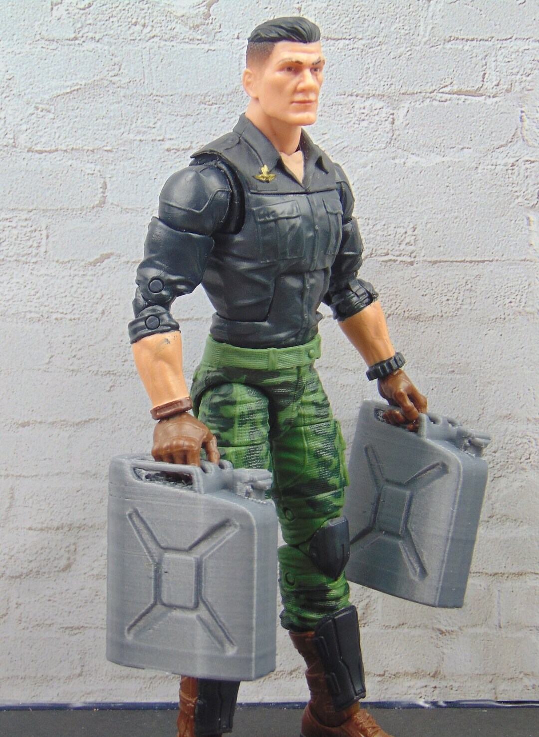 Custom Accessory 1:12 Scale for 6 Inch Figures 2pc Gas Can Gasoline ...