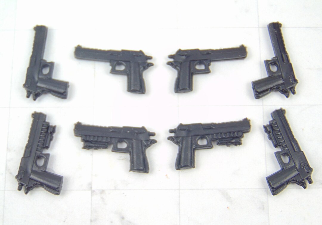 Custom 1:12 Scale Weapons for 6 Figures Desert Eagle 8pc Variation ...
