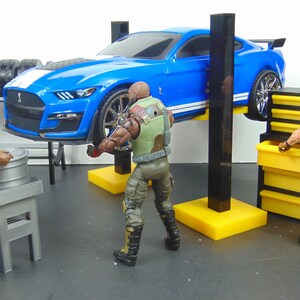 Custom Accessory 1:12 Scale for 6 Inch Figures Garage Auto Shop Car ...