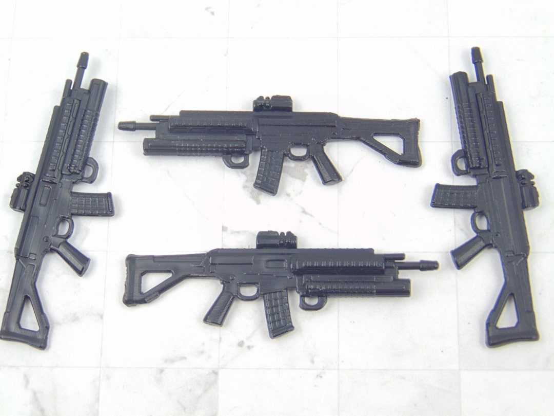 Custom Weapons 1:12 Scale for 6 Figures ACR Variant Assault Rifle 4pc ...