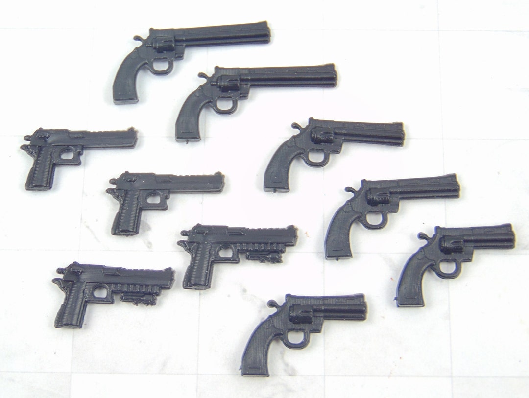 Custom 1:12 Scale Weapons for 6 Figures High Power Guns Pistol 10pcs ...