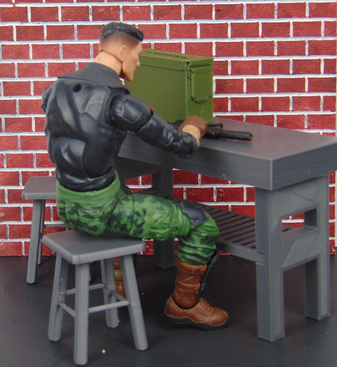 Custom Accessory 1:12 Scale for 6 Inch Figures Workbench Table With ...