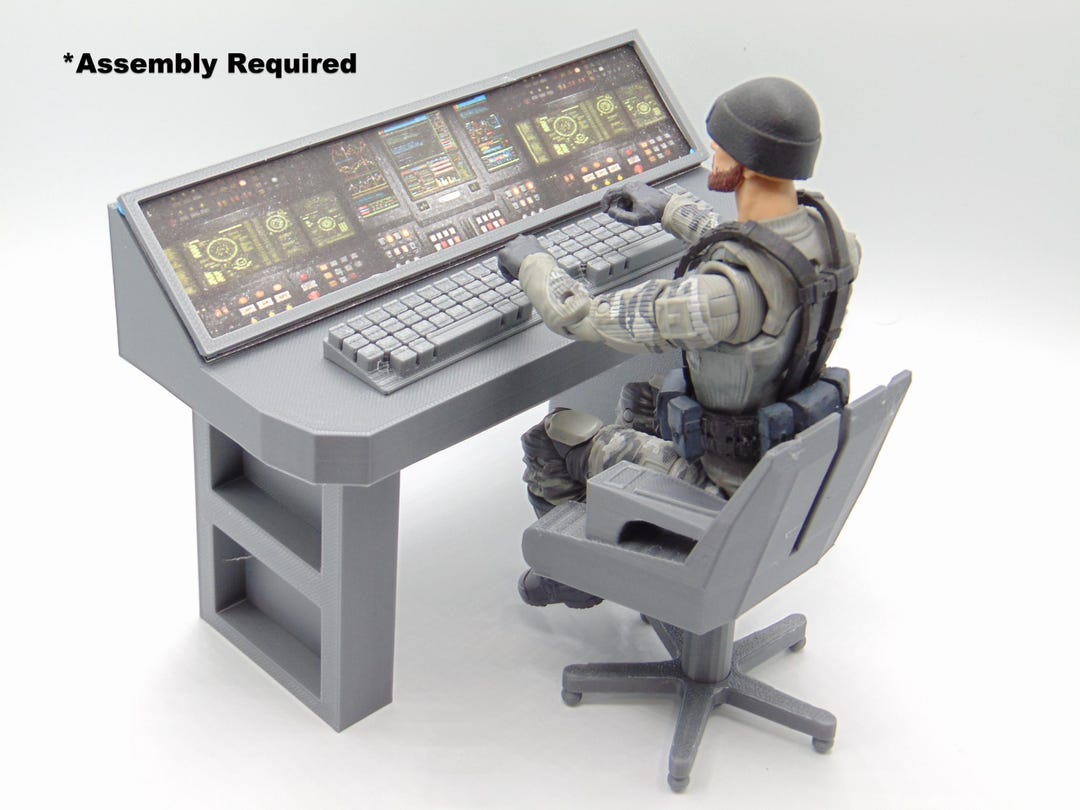 Custom 1:12 Mission Control Radar Panel With Operator Chair TYPE-2 ...